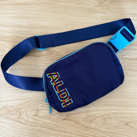 Aldi | Bags | Aldi Gear Belt Bag Fanny Pack Blue Embroidered Logo Small ...
